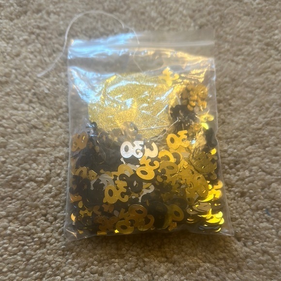 Party Supplies | Gold Glitter Number Confetti | Poshmark